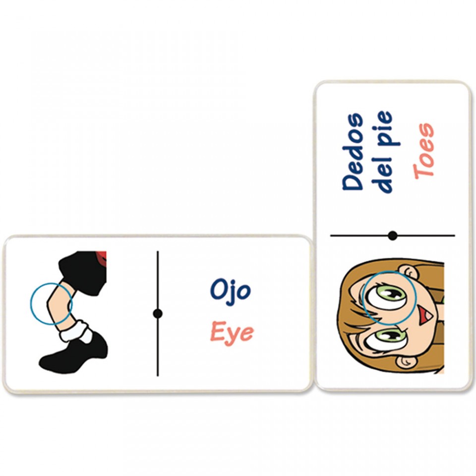 DOMINO JUMBO CUERPO HUMANO (INGLES-ESPAÑOL) – Ideas para Aprender