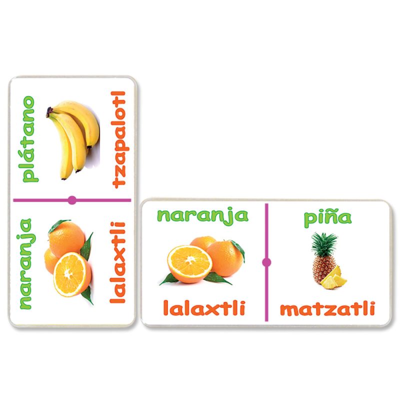 DOMINO JUMBO FRUTAS ESPAÑOL NAHUATL – Ideas para Aprender